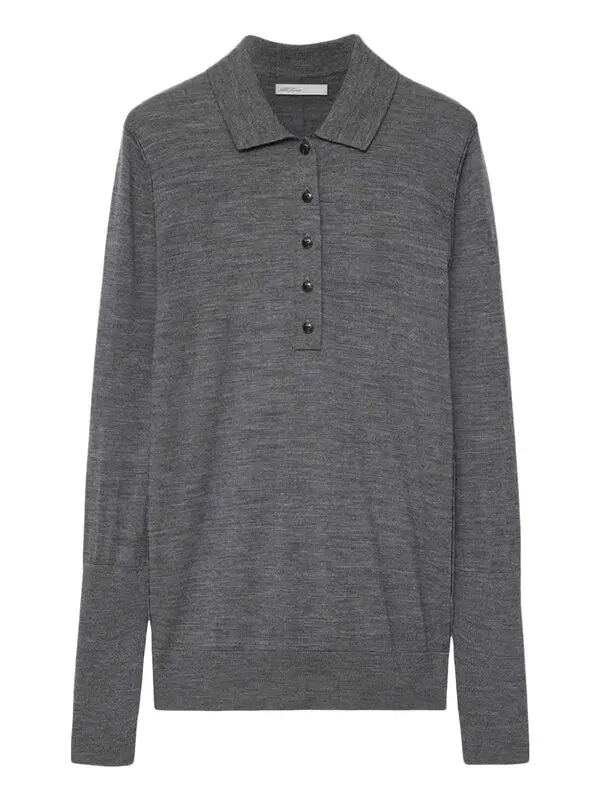 ALLSAINTS Merino Wool Martel Polo Sweater - Grey