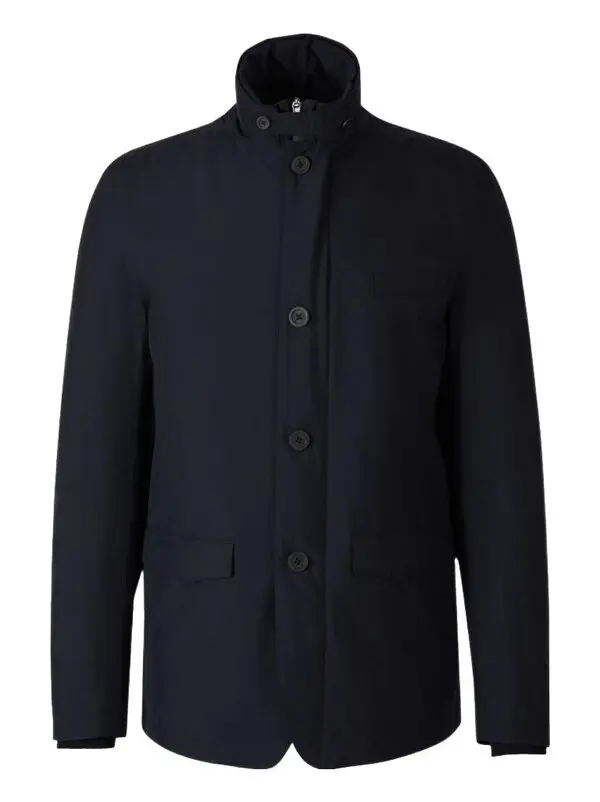 Herno High-neck Padded Jacket With Removable Hood - Black