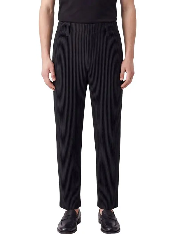 Issey Miyake Homme Plissé Pleated Trousers - Black