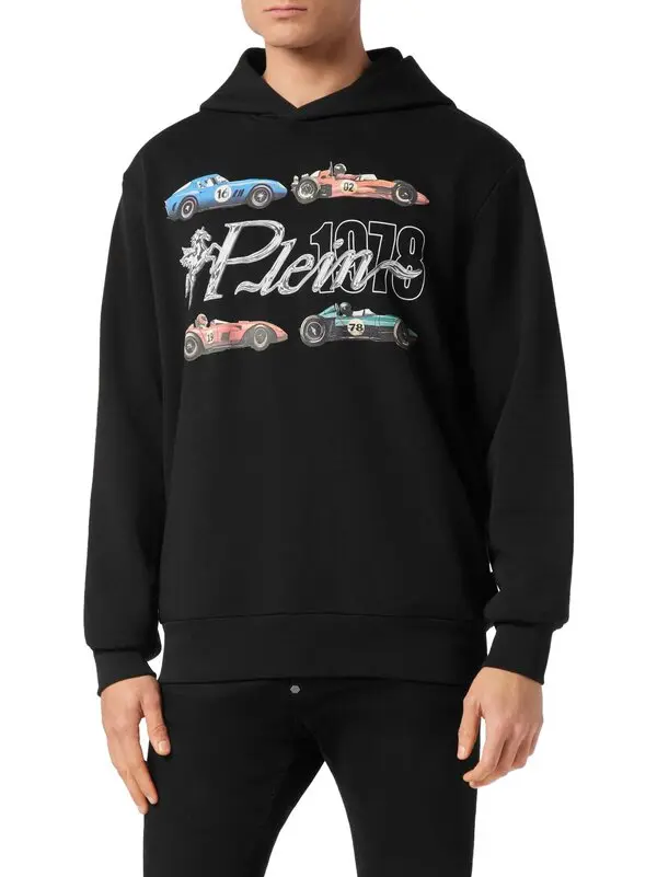 Philipp Plein Graphic Print Hoodie - Black