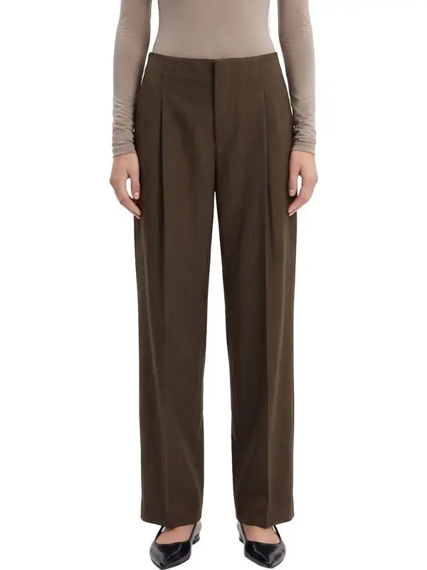 Alberta Ferretti Tailored Wide Leg Trousers - Brown