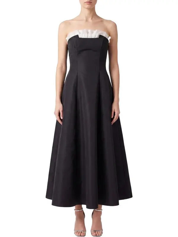 Alberta Ferretti Strapless Gown - Grey