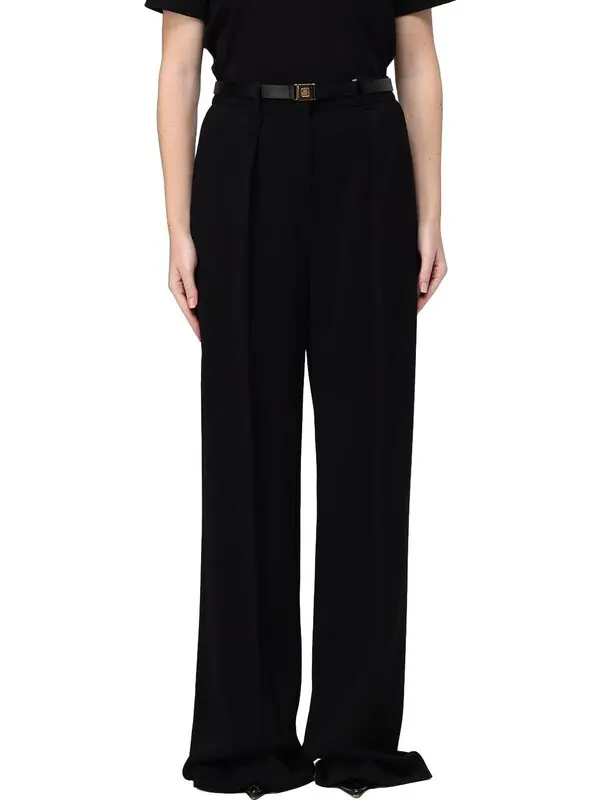 Elisabetta Franchi Wide Leg Tailored Pants - Black