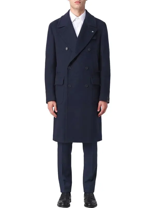 Tagliatore Double Breasted Coat - Blue