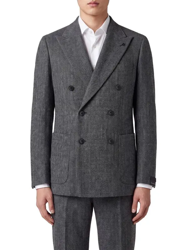 Tagliatore Double Breasted Blazer - Grey