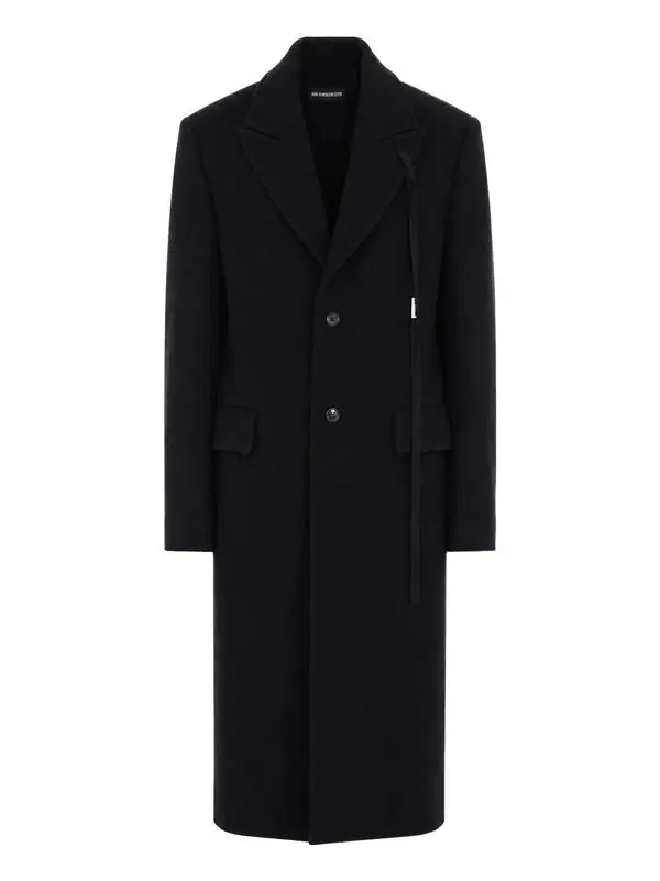ANN DEMEULEMEESTER Aldina Strap-detailed Long Coat - Black