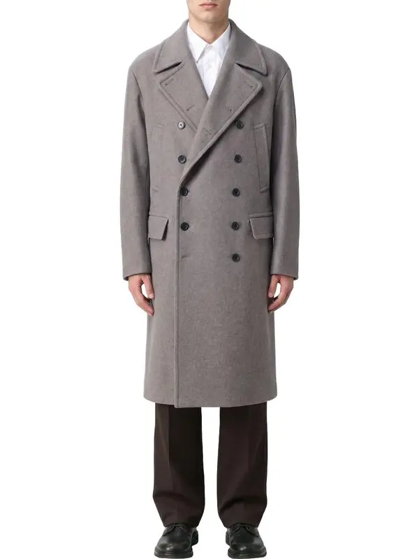 Dries Van Noten Double Breasted Coat - Grey