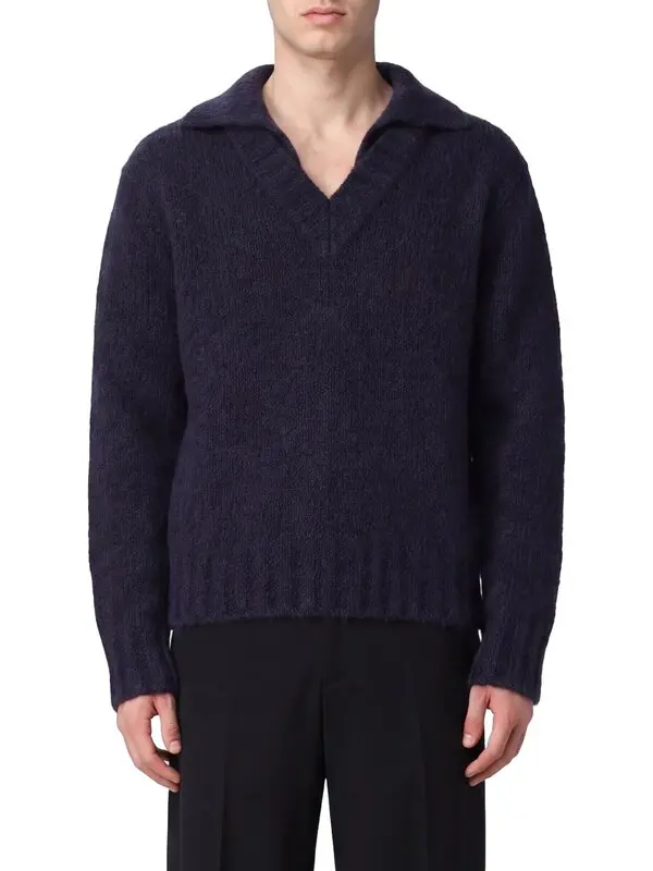 Dolce & Gabbana Shawl Collar Sweater - Gnawed Blue