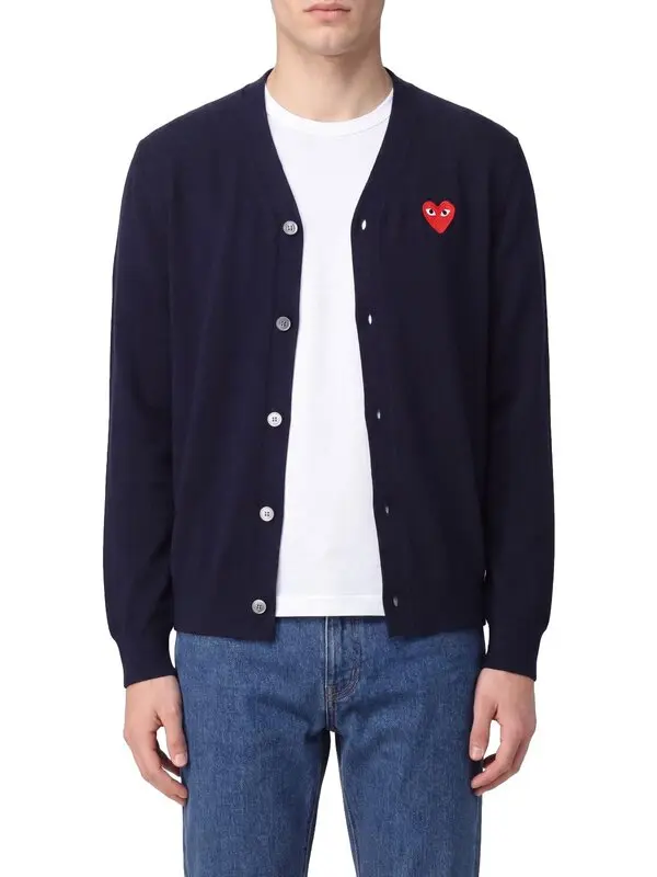 Play Comme Des Garcon Cardigan - Blue