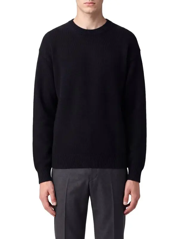 TOM FORD Ribbed Crew Neck Pullover - Black