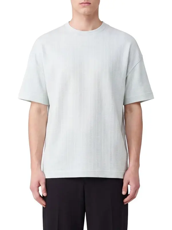 BOSS Short-sleeved Cotton Crewneck T-shirt With Dropped Shoulders - Blue
