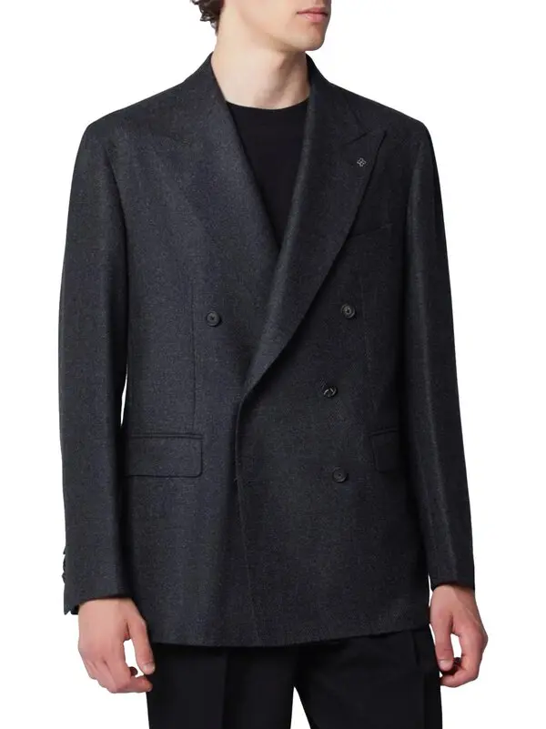 Tagliatore Double Breasted Jacket - Charcoal