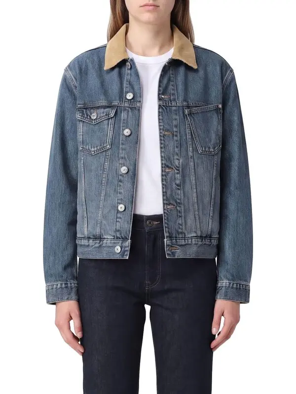 JW Anderson Denim Jacket With Corduroy Collar - Blue