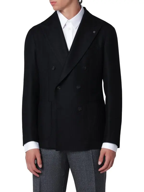 Tagliatore Double Breasted Blazer - Black