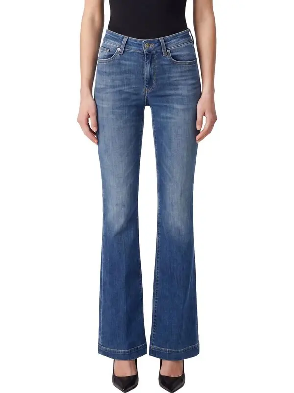 Liu Jo Flare Leg Denim Trousers - Blue