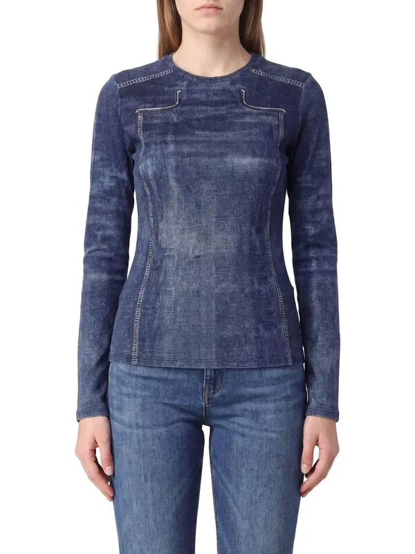 Liu Jo Print Long Sleeve Top - Blue
