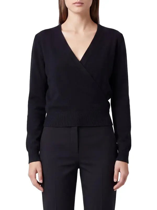 TWINSET Wrap Sweater - Black