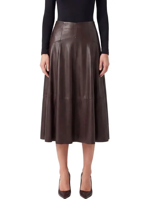 Liu Jo Leather Skirt - Brown