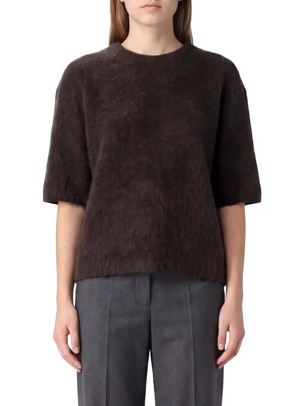 LISA YANG Cashmere Blend Short Sleeve Top - Grey