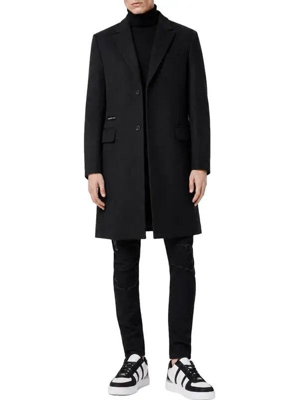 Philipp Plein Embellished Skull Coat - Black