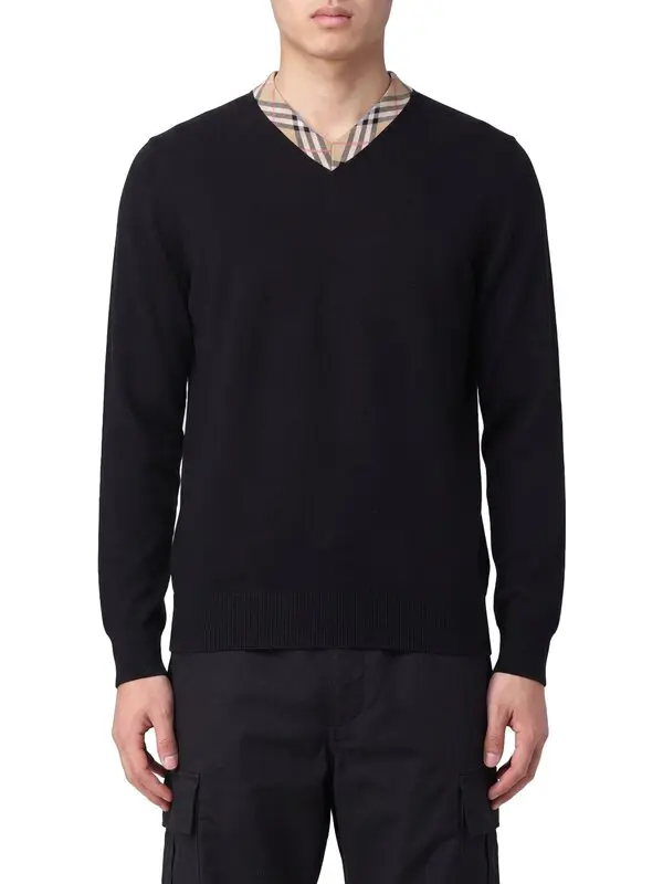 Burberry V-neck Sweater - Black