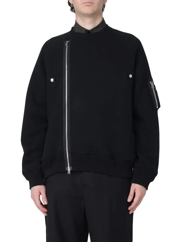 Sacai Asymmetrical Zip Sweatshirt - Black