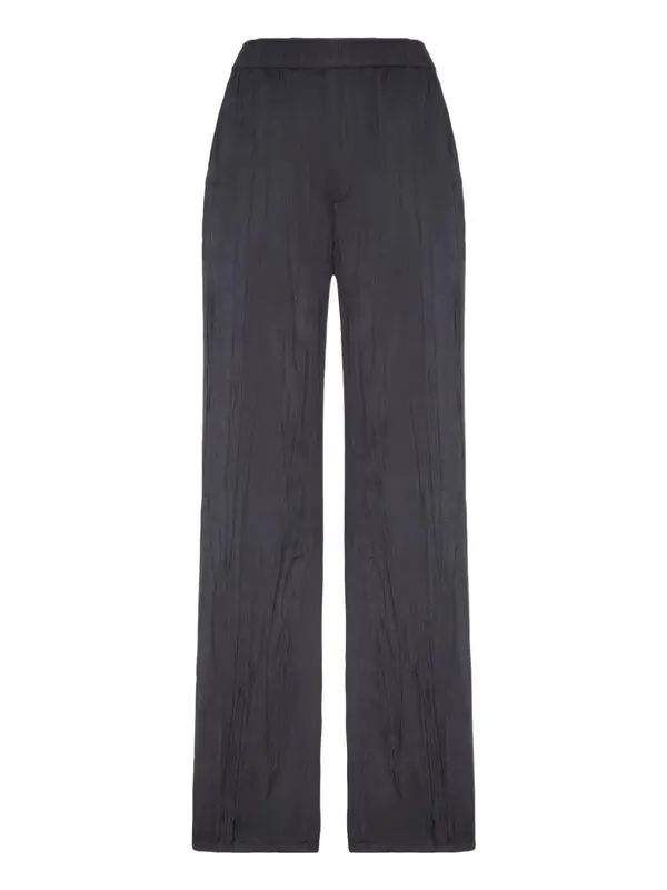 COURREGES Wide-leg Crinkled Trousers - Black