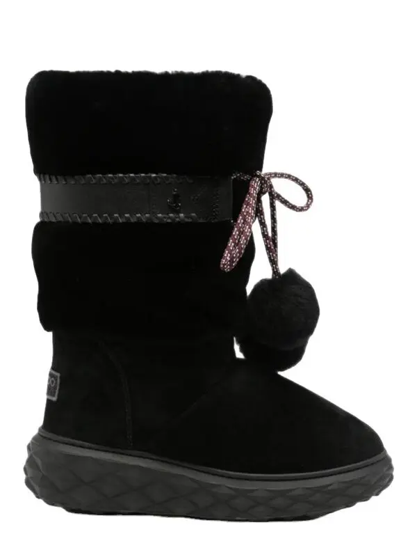 JIMMY CHOO Round Toe Ankle Boots - Black