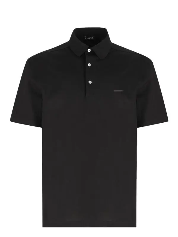 Zegna Short-sleeve Piqué Polo Shirt - Black