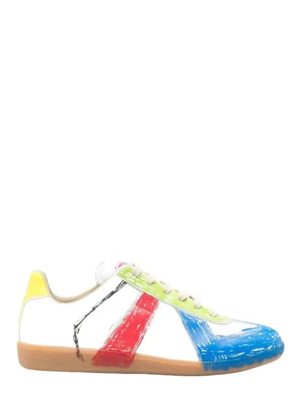 MAISON MARGIELA Round Toe Lace-up Sneakers - Multicolor