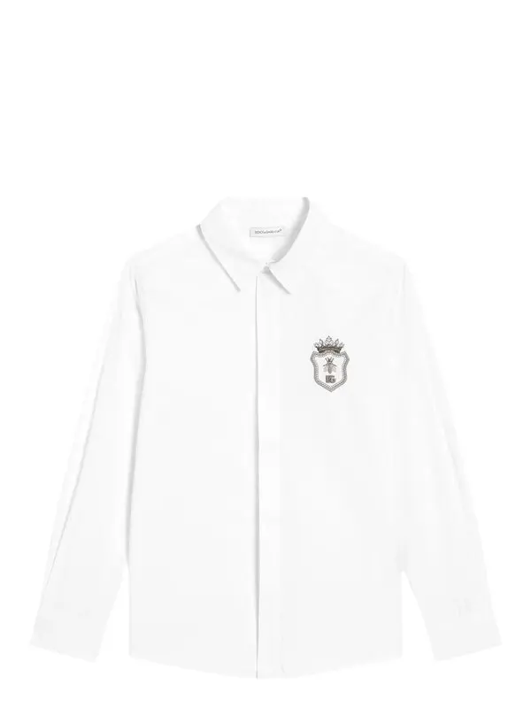 Dolce & Gabbana Patch Detail Poplin Shirt - No