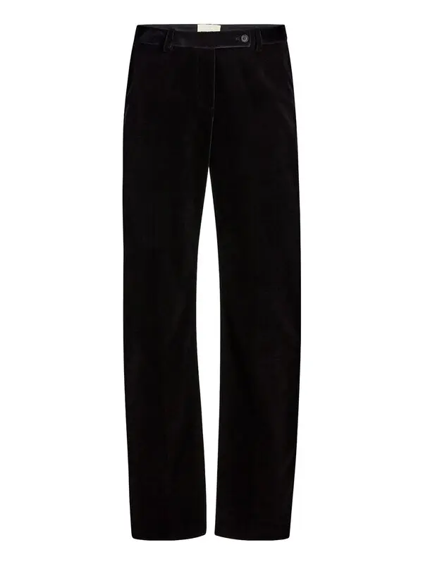 Khaite Hunter Pant Cotton Velvet - Black