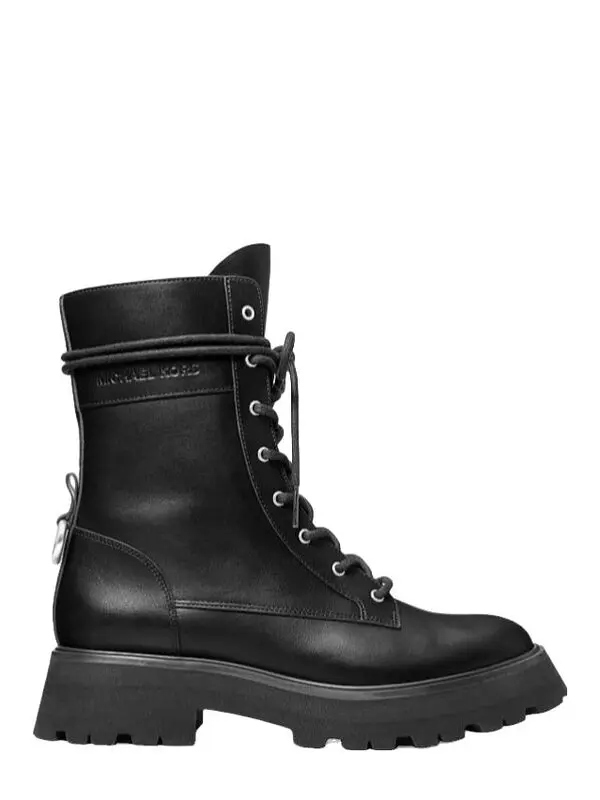 Michael Kors Lace-up Ankle Boots With Chunky Sole - Black
