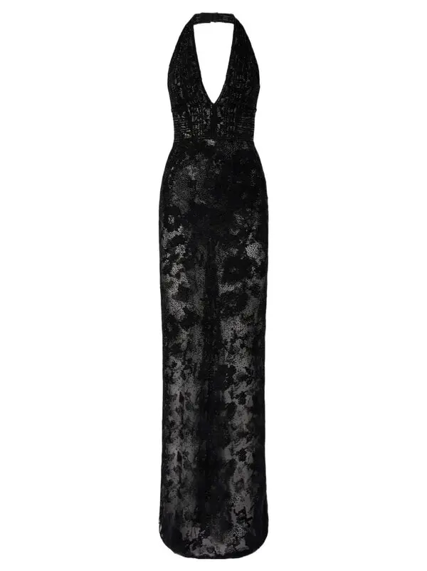 Ermanno Scervino Chantilly Lace Mermaid Gown With Tonal Crystals - Wu
