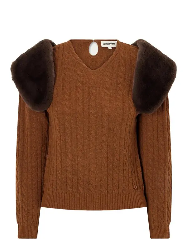 SHUSHU/TONG Long Sleeve Sweater - Brown