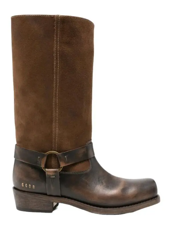 GOLDEN GOOSE Square-toe Tall Boots - Brown