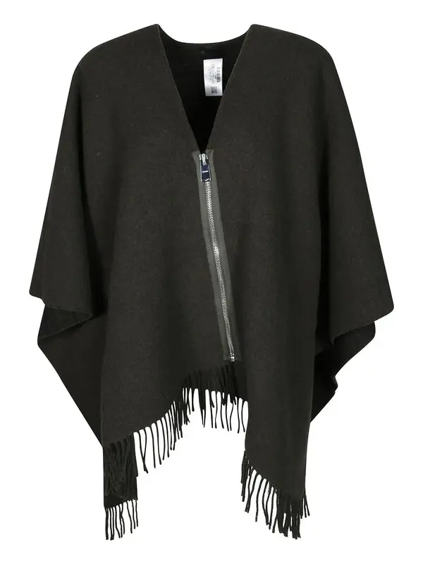 DONDUP Wool-blend Zip-up Cape - Verde