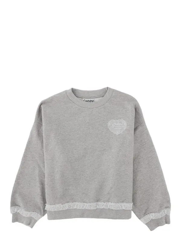 GANNI Organic Cotton Sweater - Grey