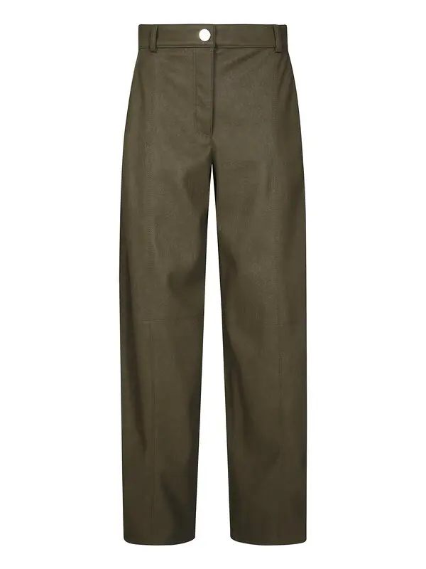 Pinko Barolo Sculpted Effect Trousers - Verde
