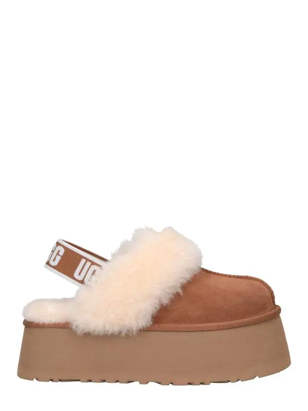 UGG Leather Platform Sandals With Eva Outsole - Brown