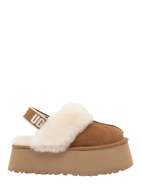UGG Leather Platform Sandals With Eva Outsole - Brown