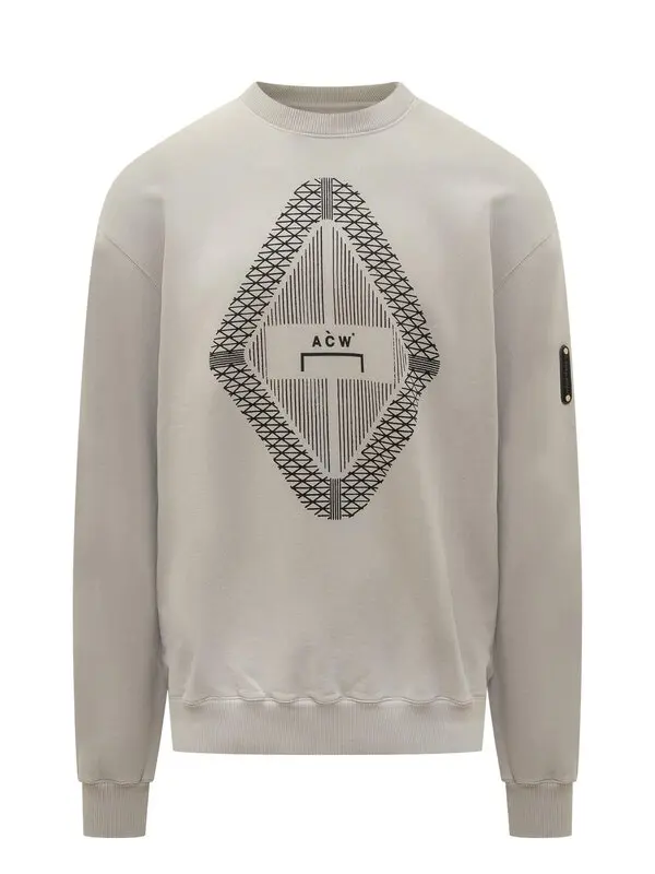 A-COLD-WALL* Graphic Print Sweatshirt - Light Grey