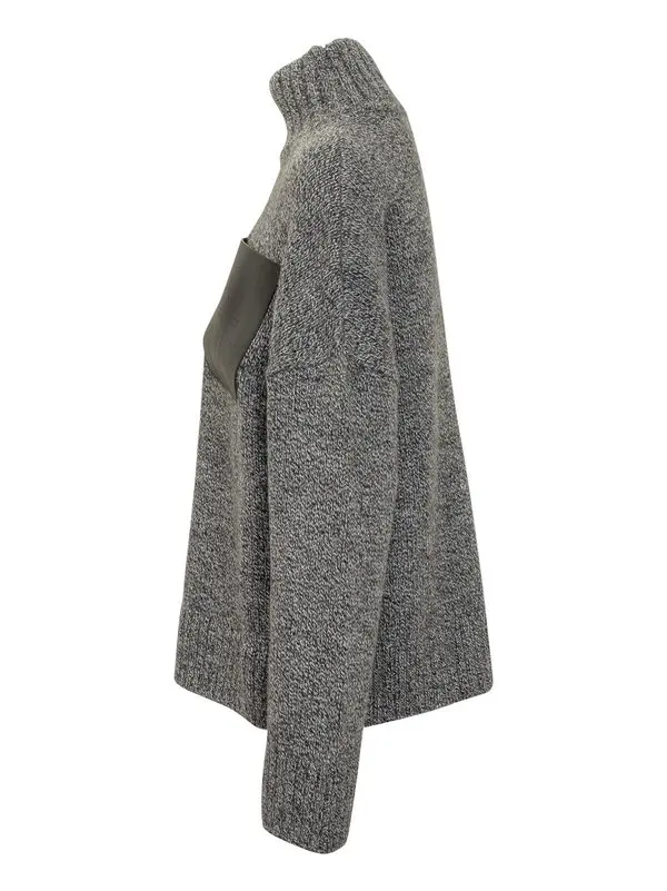JW Anderson Knit Pullover With Pocket - Grey