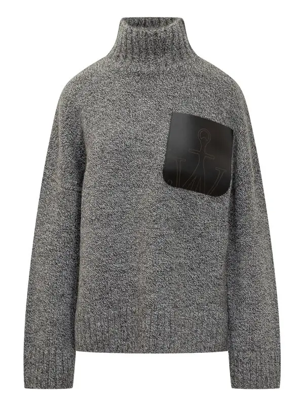 JW Anderson Knit Pullover With Pocket - Grey