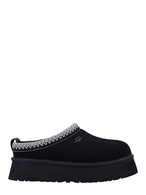 UGG Braided Suede Platform Flat - Nero