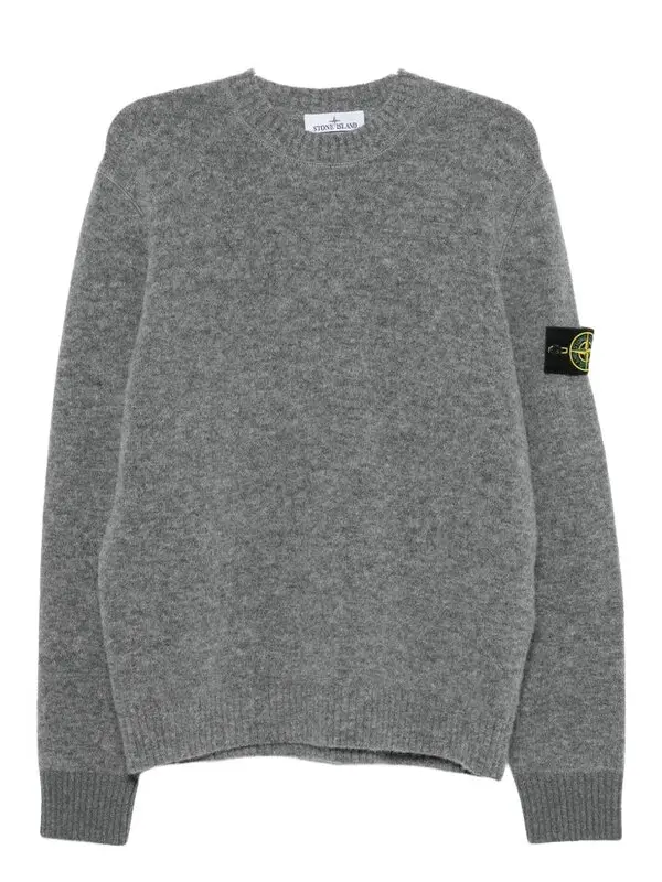Stone Island Ribbed Neck Pullover - Grigio