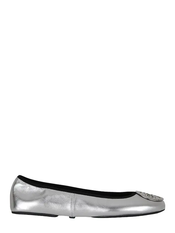 Tory Burch Travel Ballet Flats - Silver/silver