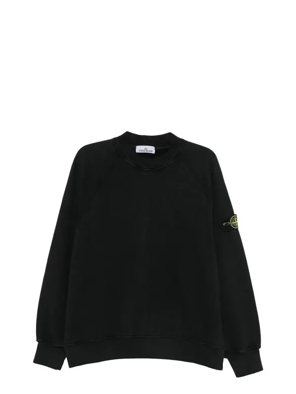 Stone Island Ribbed Neckline Sweatshirt - Nero