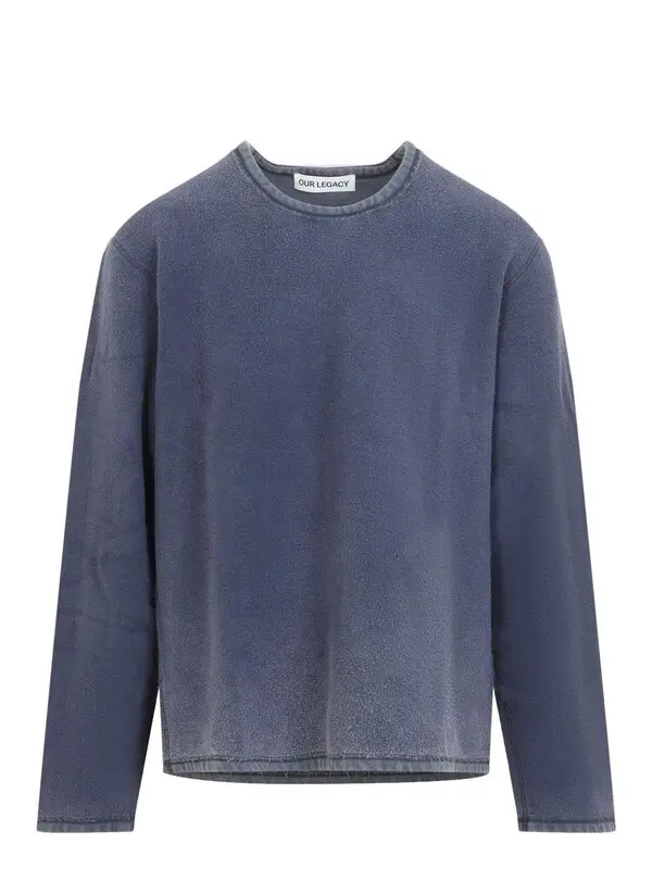 Our Legacy Double Lock U-neck Cotton T-shirt - Blue