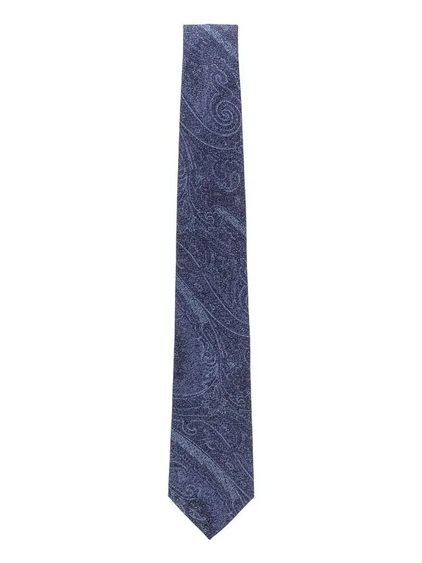 Etro Paisley Silk Tie - Nero